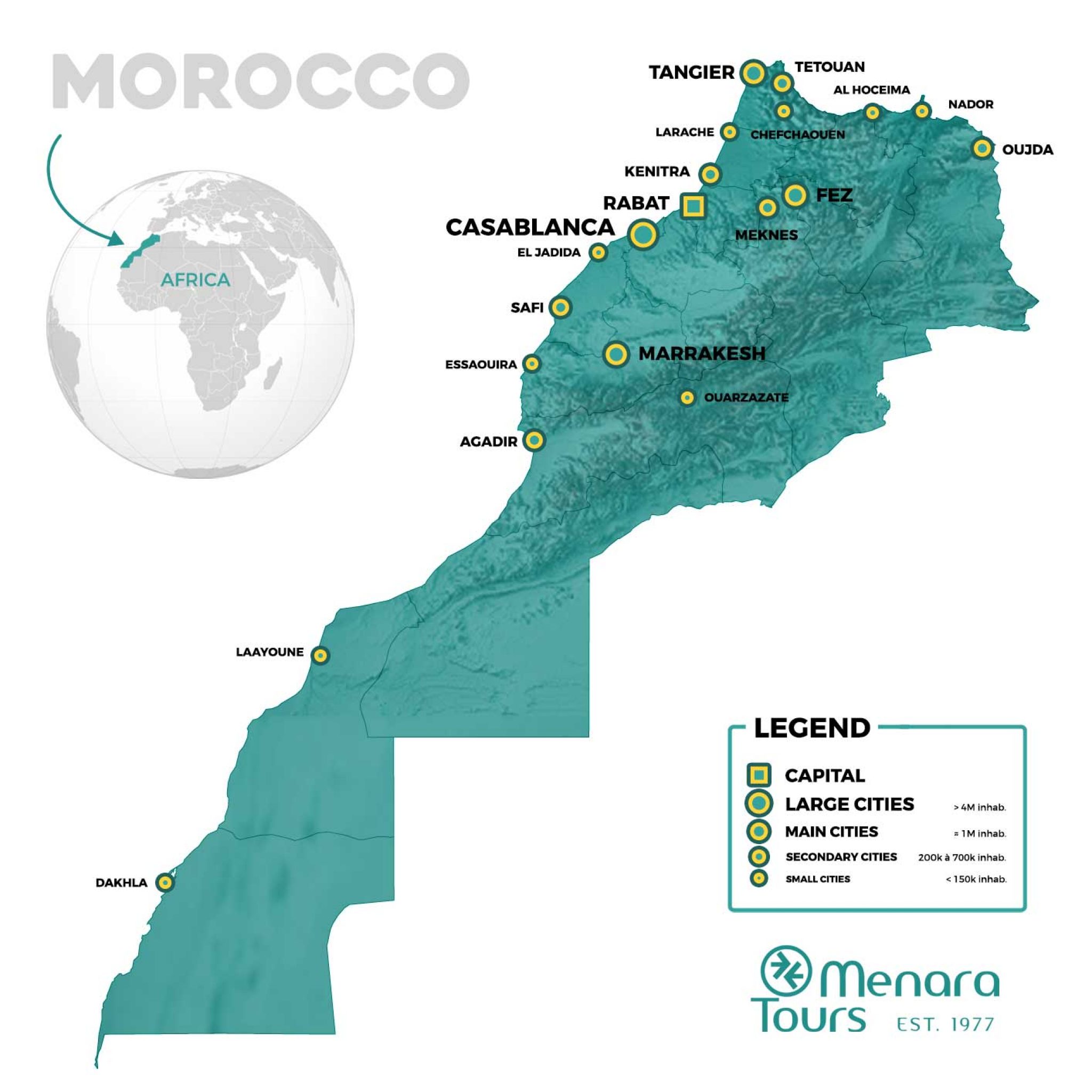 Visit Morocco, discover the 22 best cities and their regions